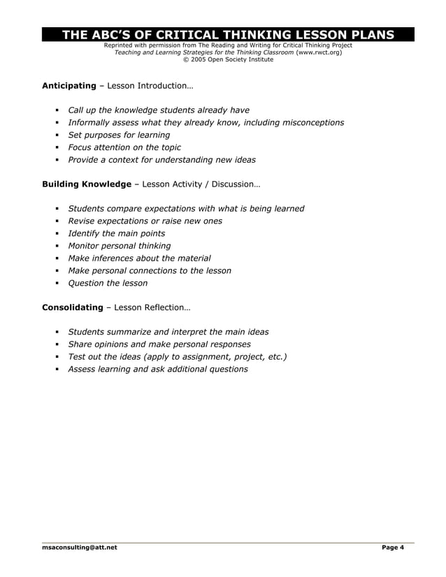 Handout -critical_thinking_-_teaching_methods_and_strategies (1) | DOC