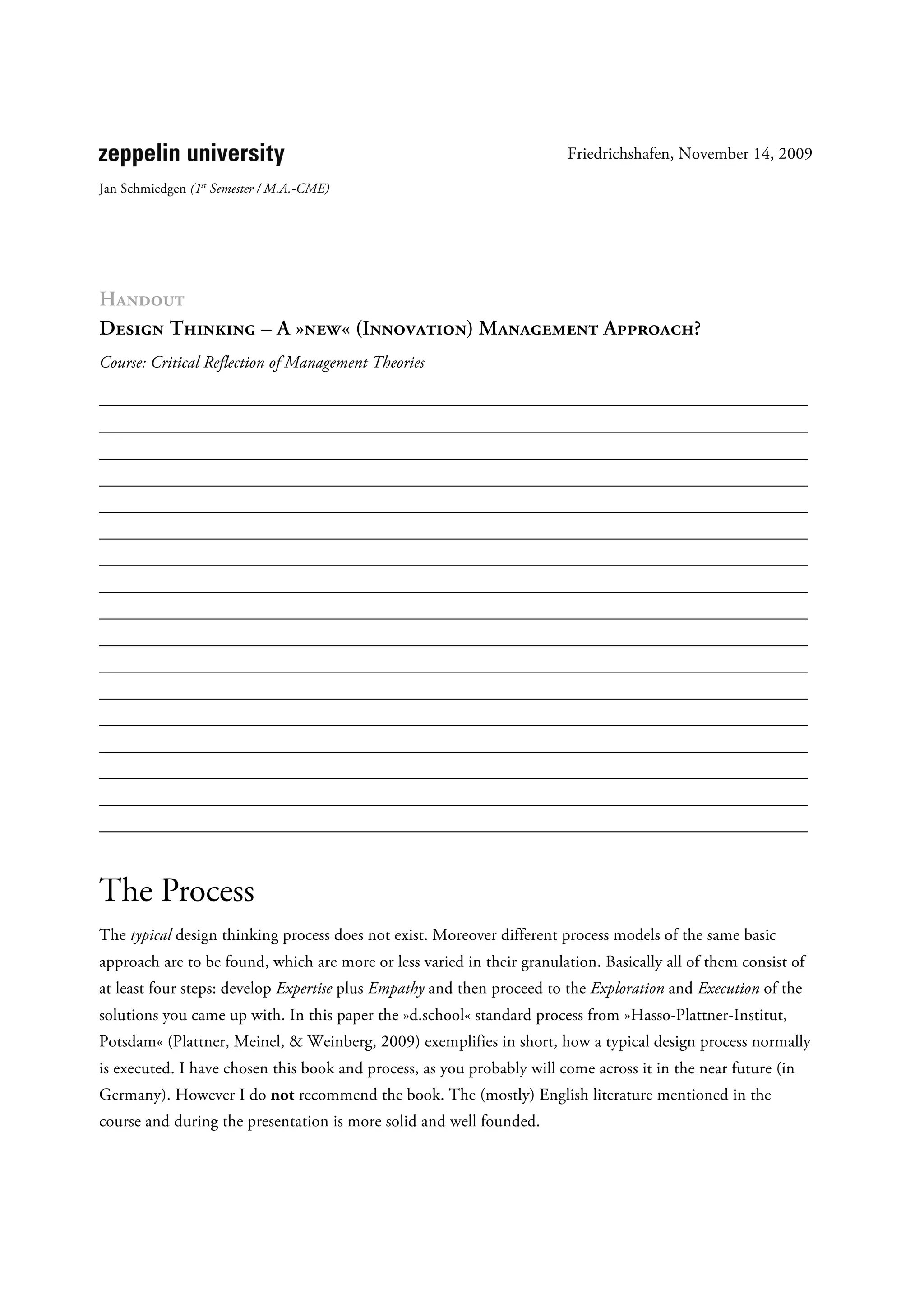 Design Thinking Process Explained | PDF