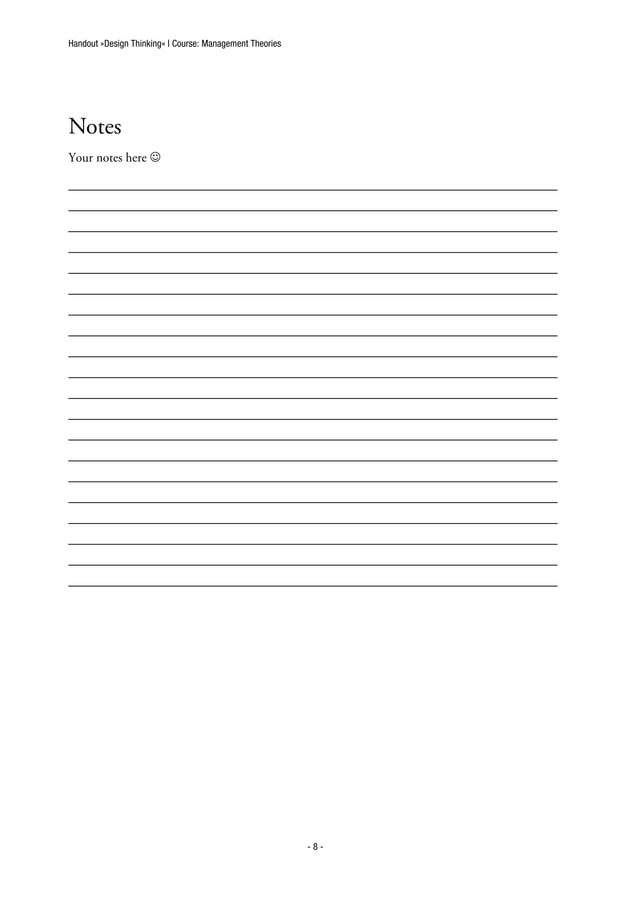 Design Thinking - Handout | PDF