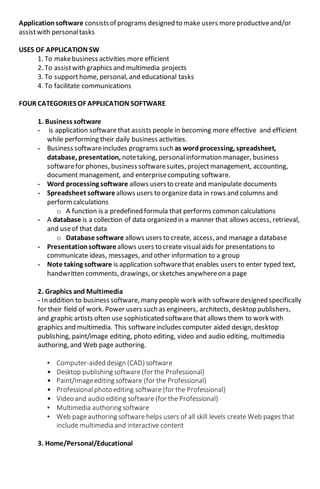 Information Computer Technology Handouts (Part I) | DOCX