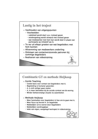 Vergelijking Gentle Teaching, Methode Heijkoop | PDF | Workshops and ...