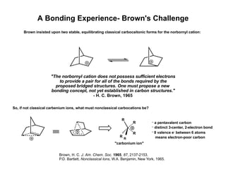 Handout- Nonclassical Carbocations Chemistry | PPTX