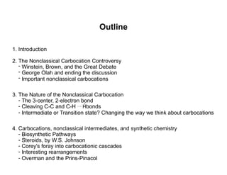 Handout- Nonclassical Carbocations Chemistry | PPTX