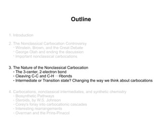 Handout- Nonclassical Carbocations Chemistry | PPTX