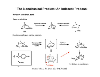 Handout- Nonclassical Carbocations Chemistry | PPTX