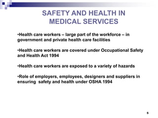 Handout-OSH in Medical Services rev.ppt | Blood Disorders | Diseases ...