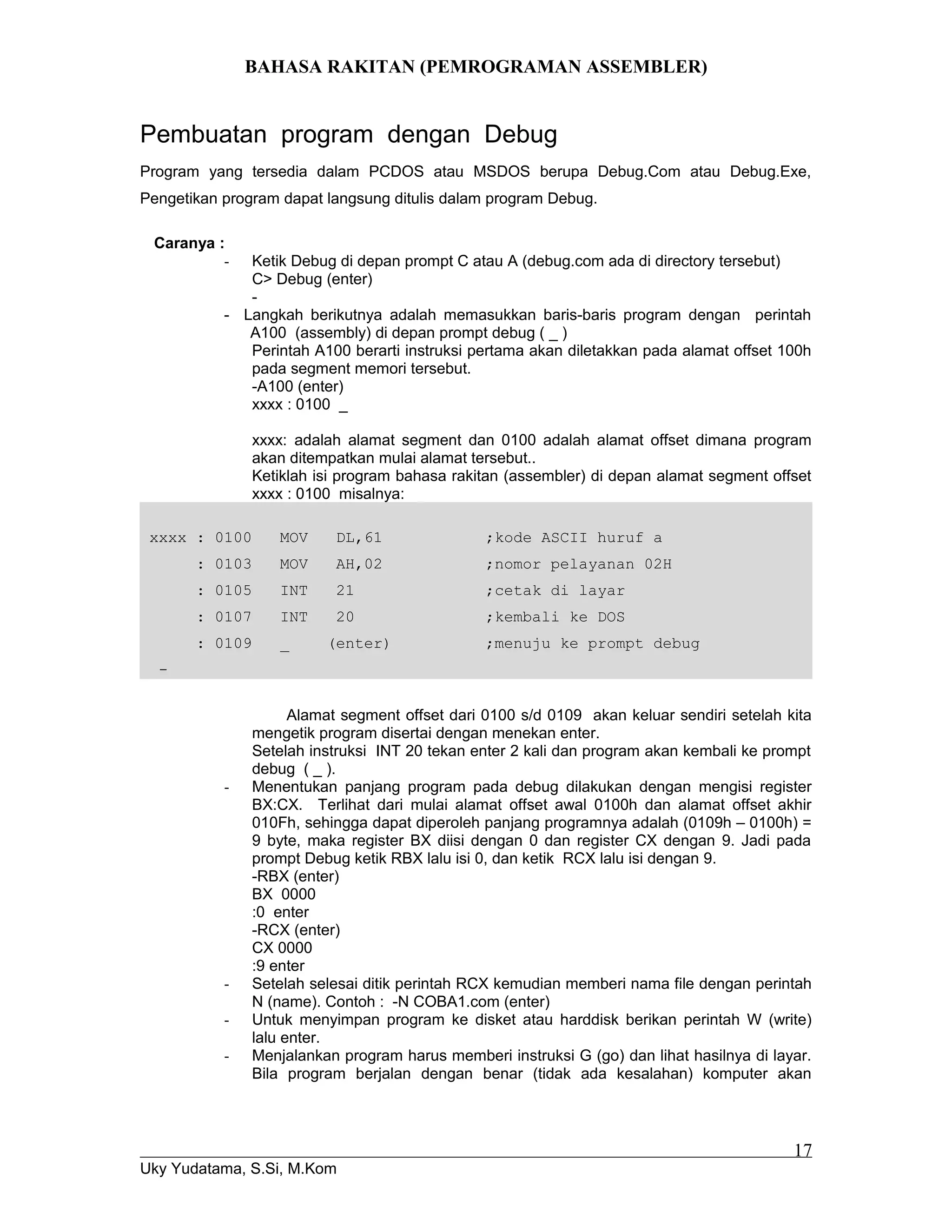 Handout rakitan | DOC