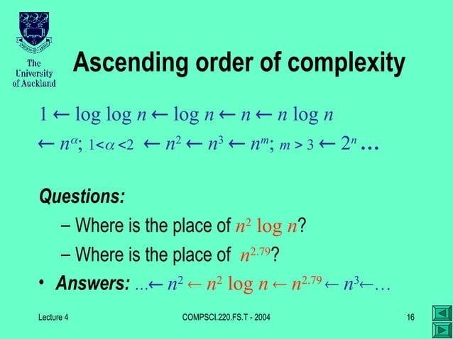 time complexity of algorithm presentation | PPT