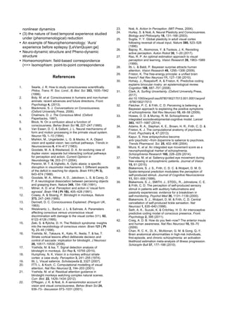 駒場学部講義2017 「意識の神経科学：盲視・統合失調症・自由エネルギー原理」 | PDF