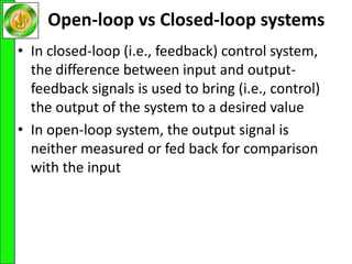 Feedback control: Handout1 | PPTX