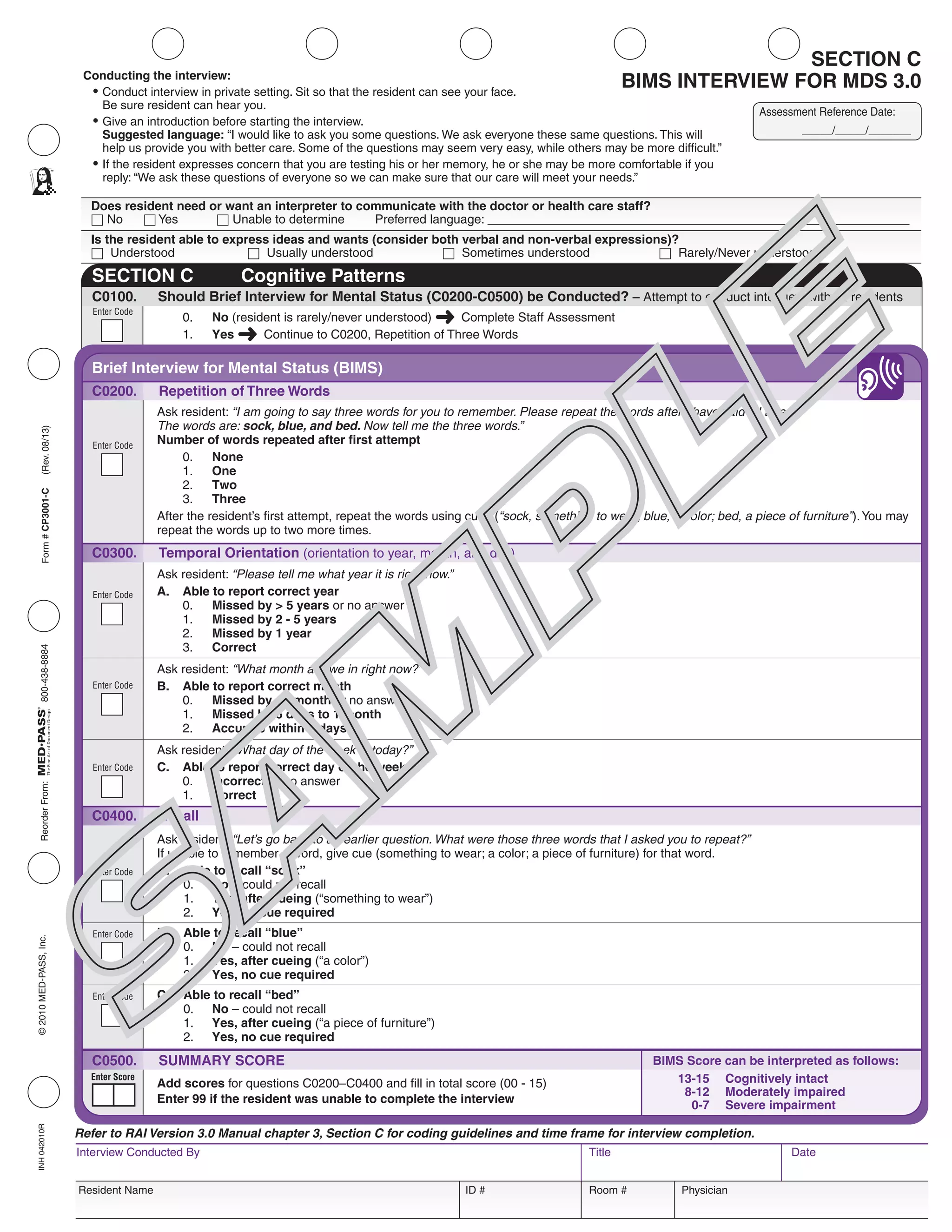 OIG UR Handout 1 bims interview | PDF