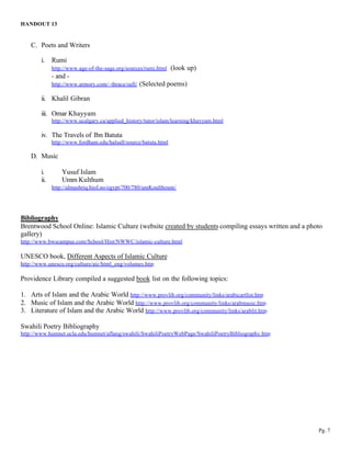 Handout13 | PDF | Islam | Religion & Spirituality