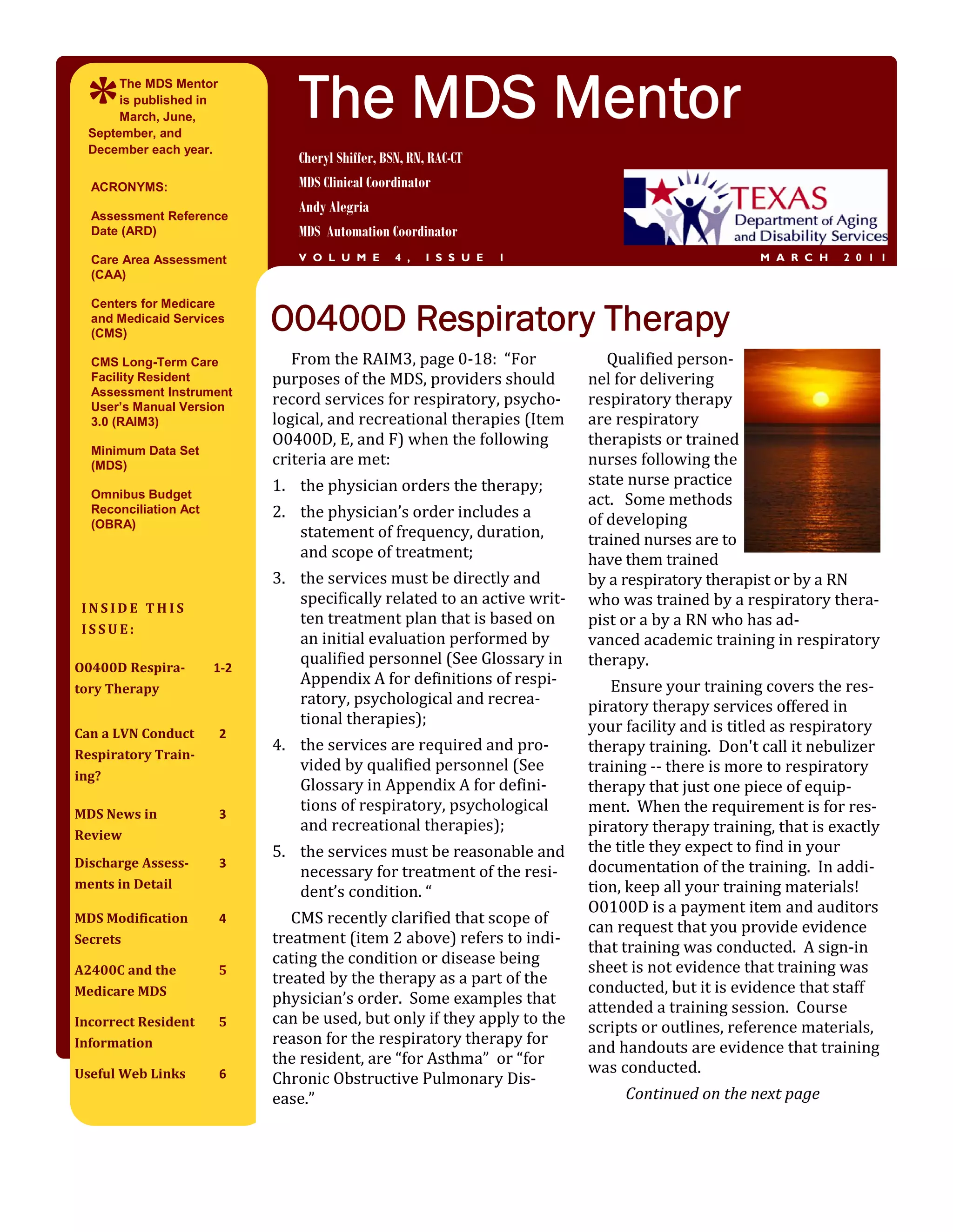 OIG UR Handout 4 mds mentor-march2011 | PDF