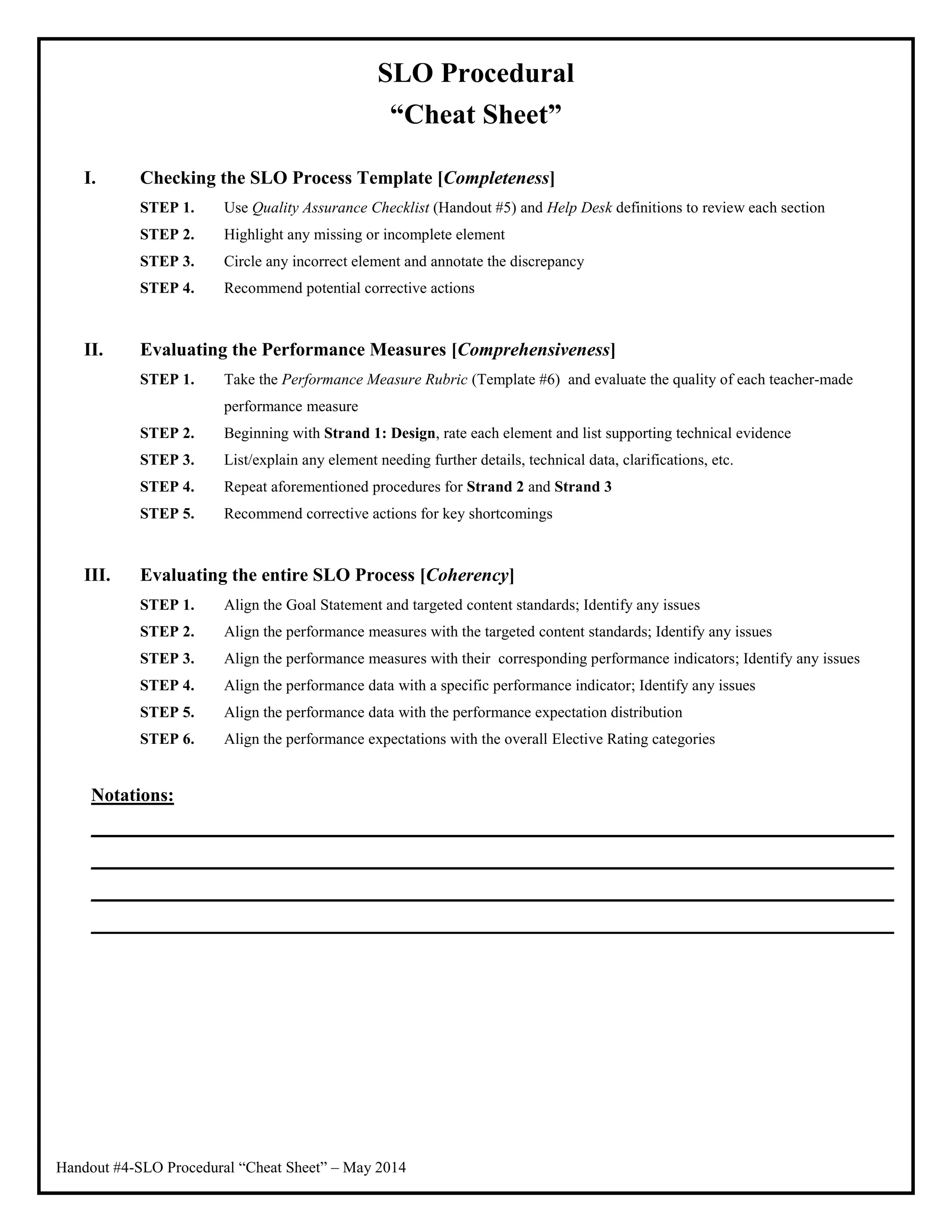 Handout #4 slo Procedural Cheat Sheet-May 2014-Final | DOCX