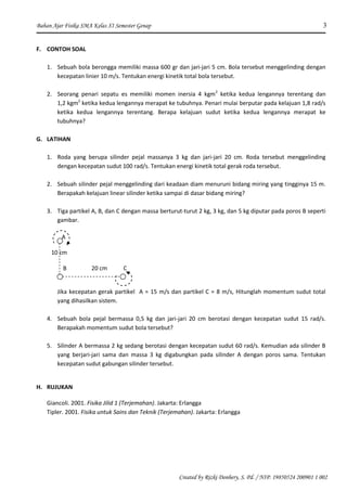 energi kinetik dan momentum sudut | PDF