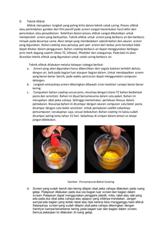 Hand out cetak saring Kria Tekstil | DOCX