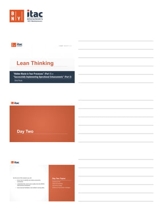 Week 5: Handout chris piccin lean - 040117 - day 2 | PDF