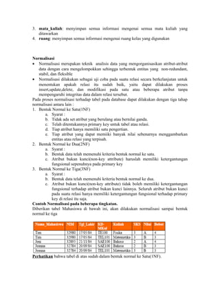 Handout database | PDF