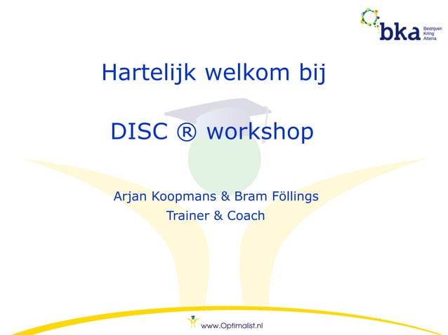 Handout disc workshop altena | PPT