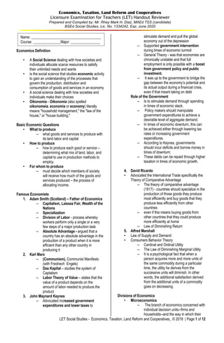 Handout economics 2018-edition | PDF