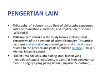 Handout Filsafat Ilmu-Fakultas Psikologi, UIN Maulana Malik Ibrahim ...