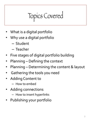 Creating digital portfolios | PDF