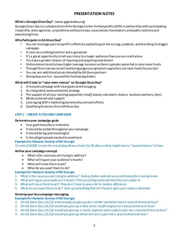 How to Raise More Money on Georgia Gives Day 2014 (Handout for presen…