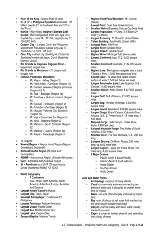 Handout geo and-ph-history-2018-edition | PDF