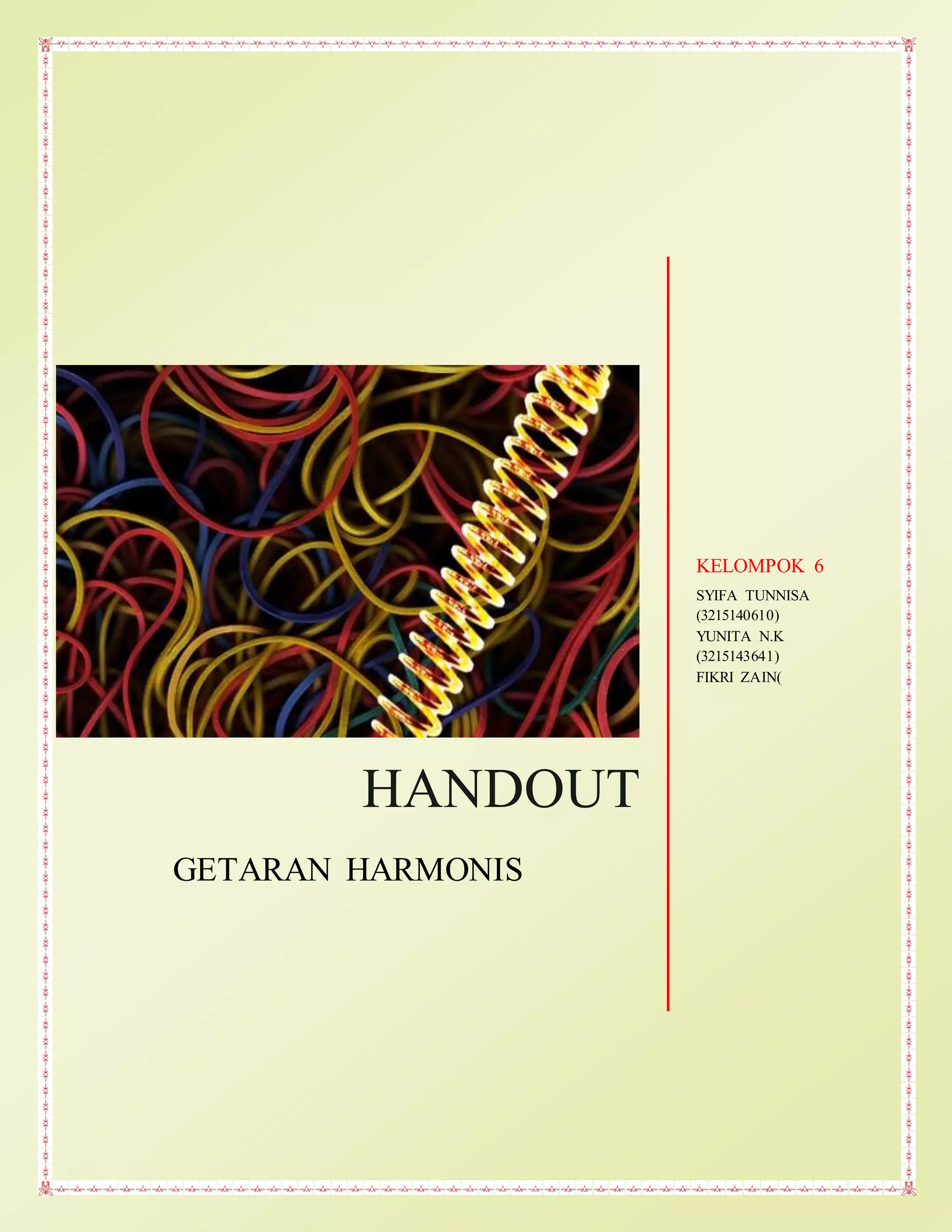 Handout getaran harmonis | DOCX