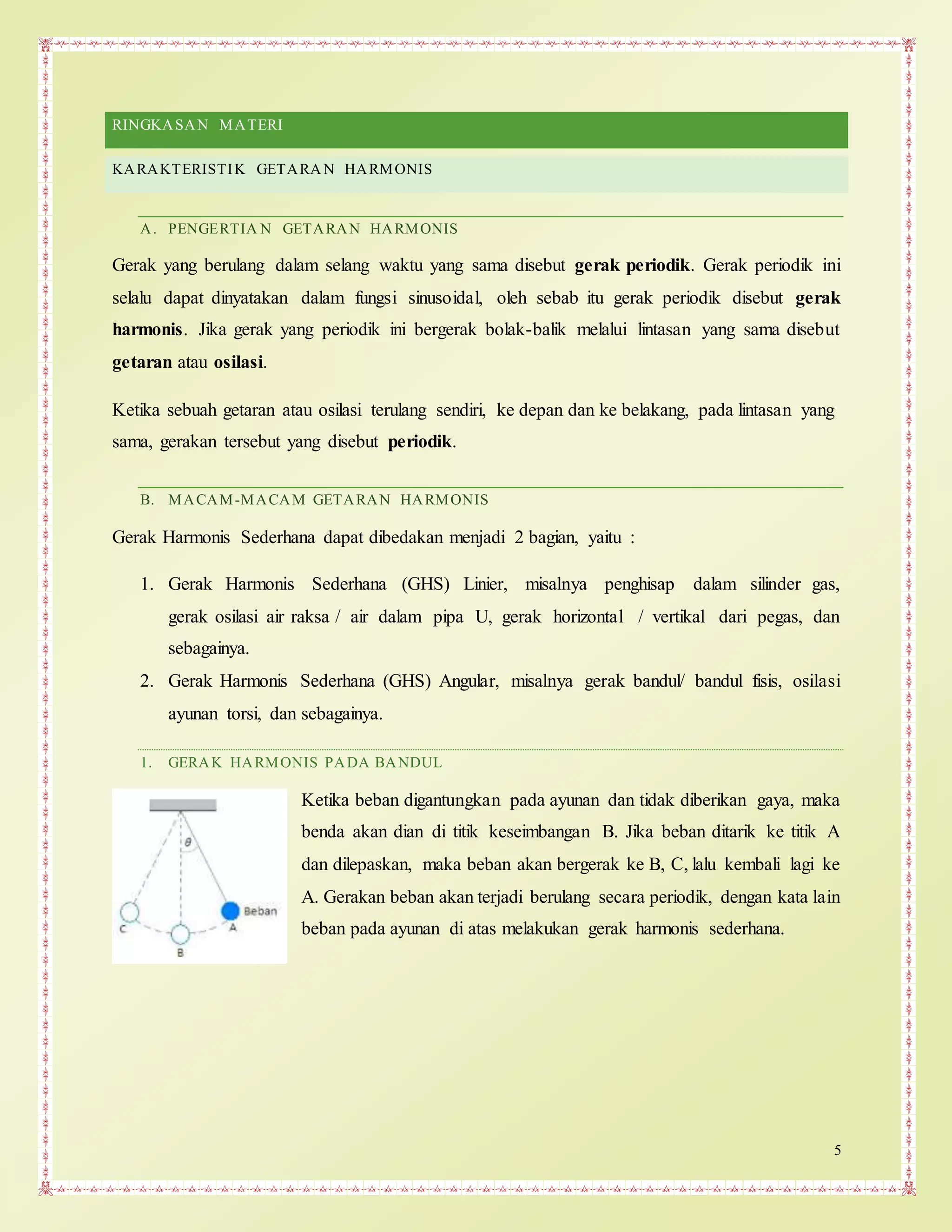 Handout getaran harmonis | DOCX