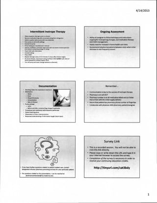 Handout home inotrope_therapy_slide_presentation_1 | PDF