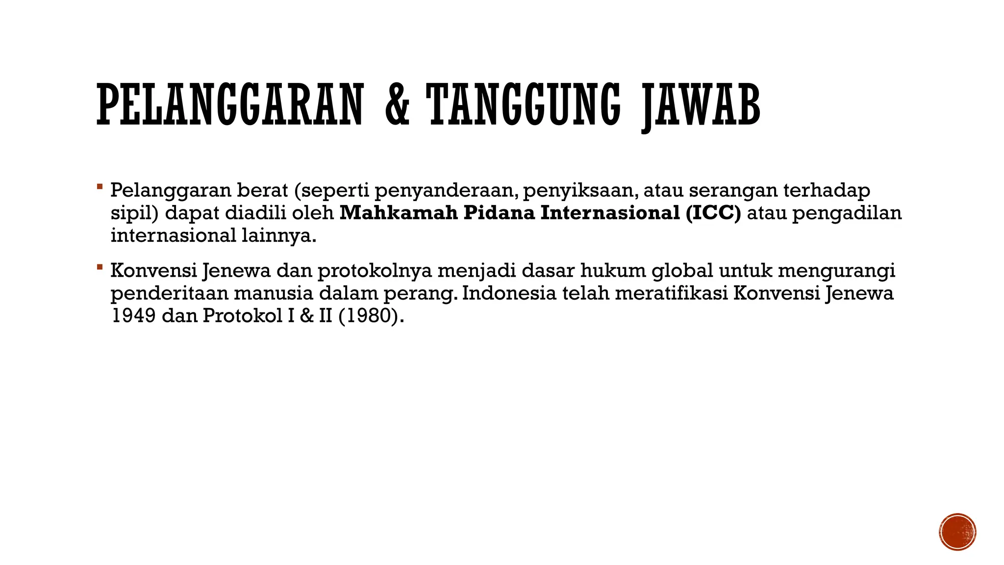 Handout Pengantar Hukum Humaniter Internasional | PPTX
