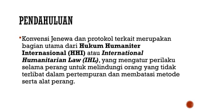 Handout Pengantar Hukum Humaniter Internasional | PPTX