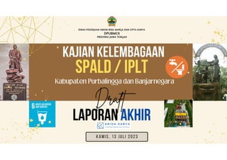 Kelembagaan Sistem Pengelolaan Air Limbah Terpadu SPALD | PDF