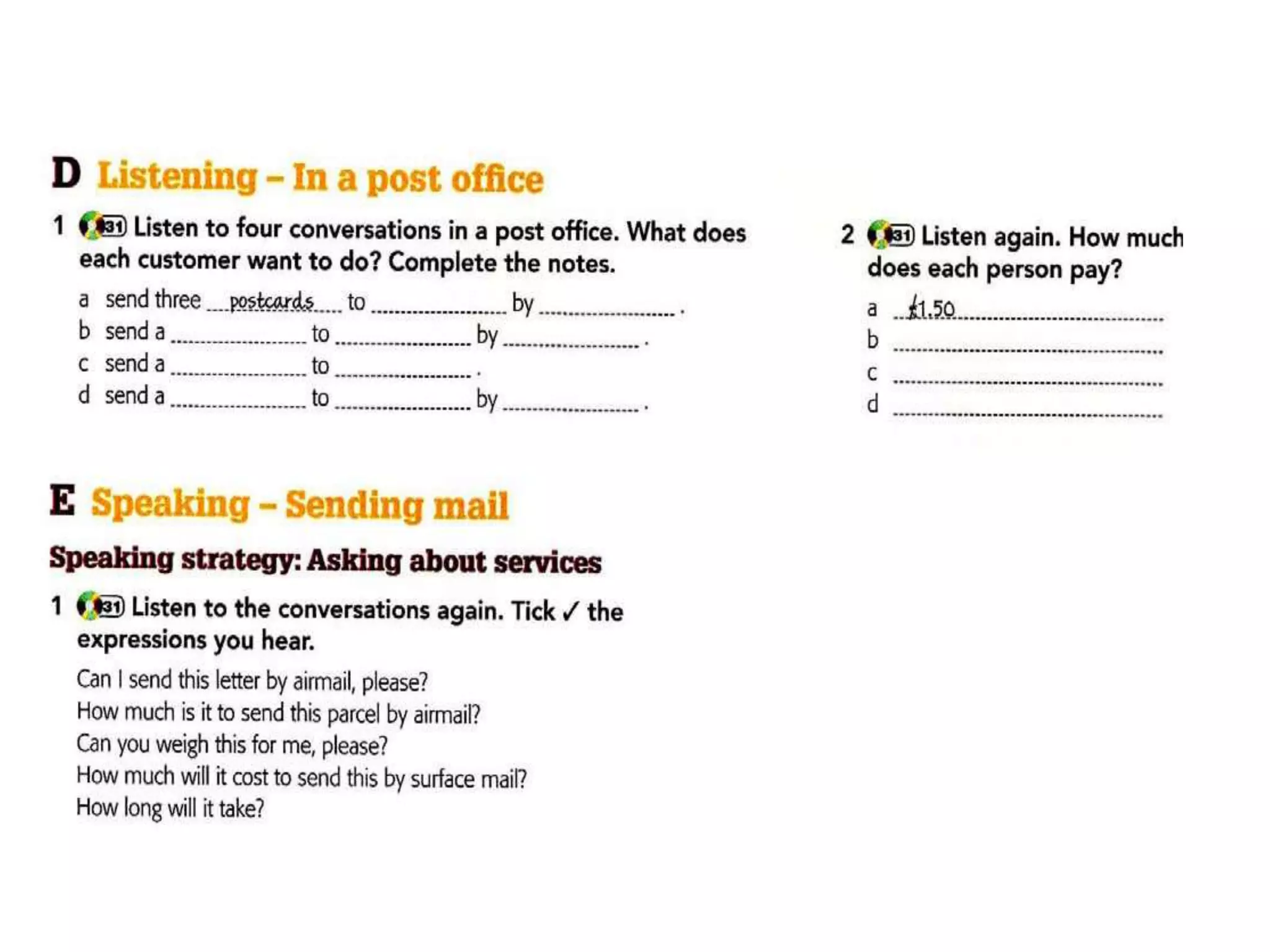 Handout listening 1 | PPT