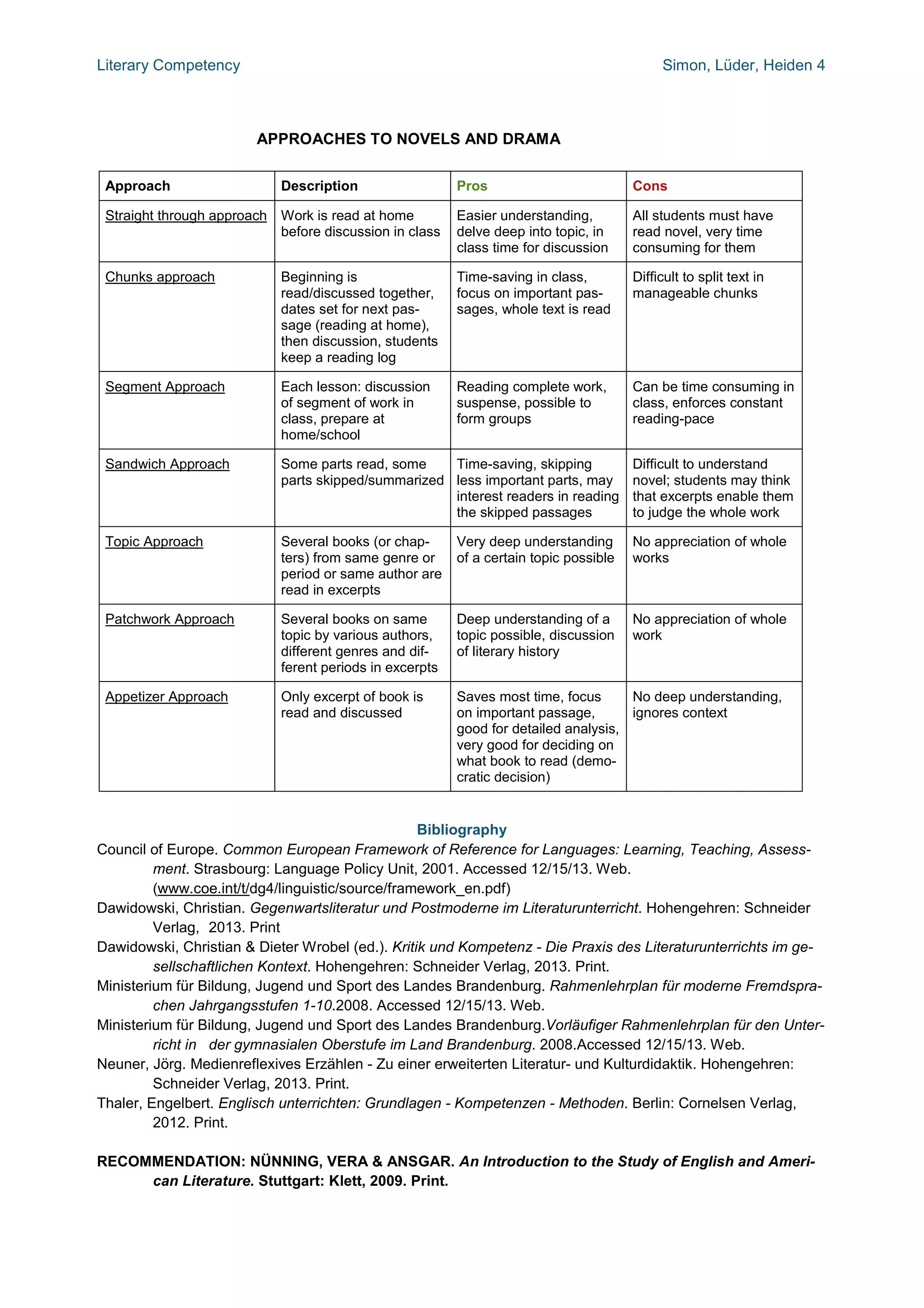Handout literary competency | PDF