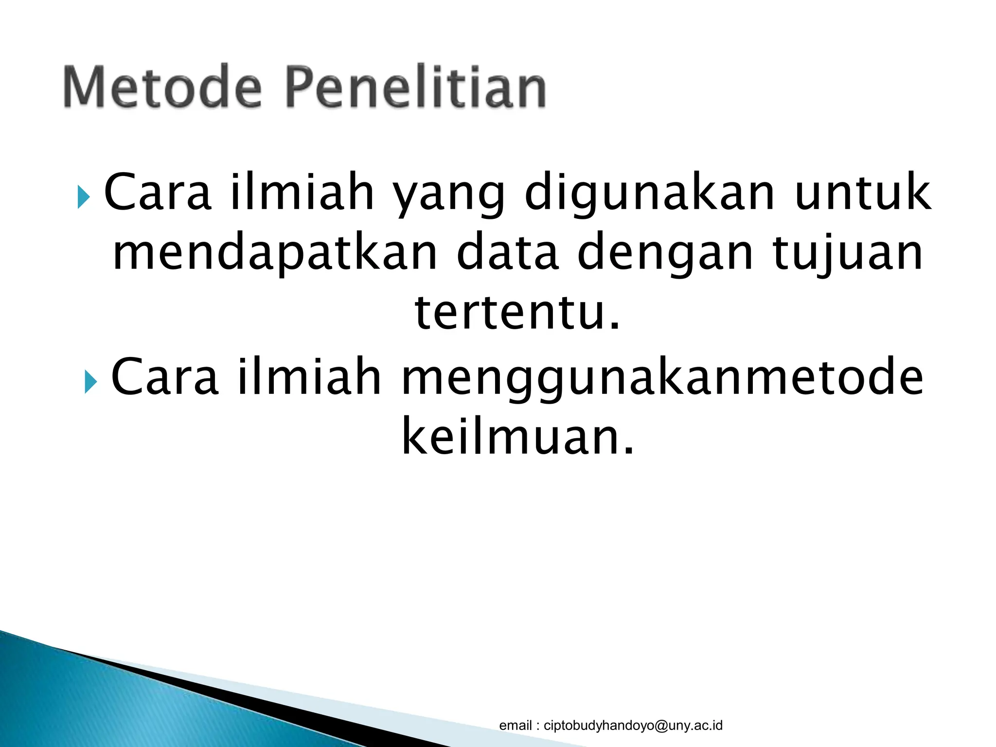 power point handout metode penelitian pendidikan | PPT