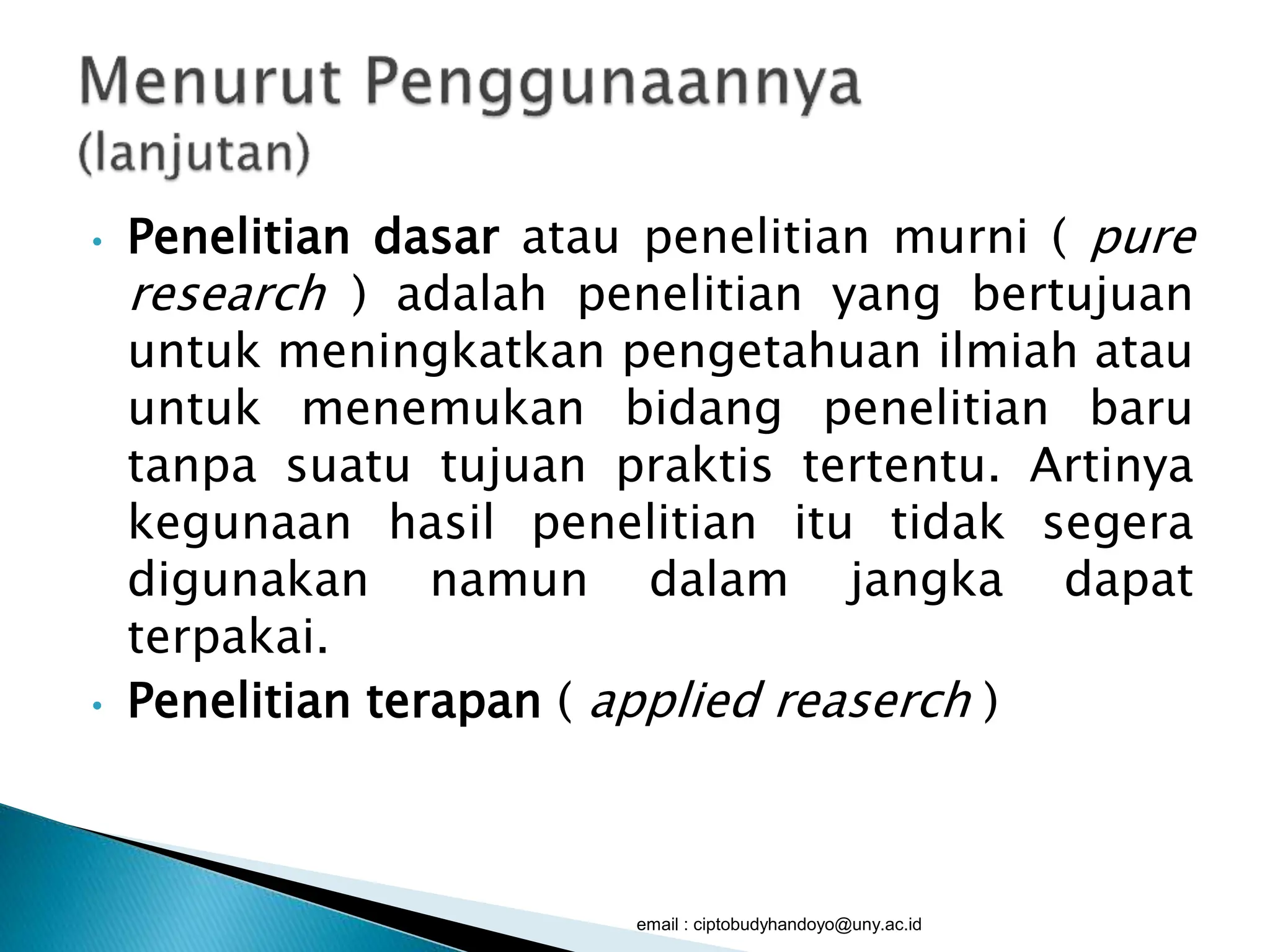 power point handout metode penelitian pendidikan | PPT