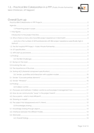 Handout Practical bim collaboration in a ppp | PDF