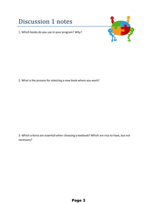 Handout Packet for Textbook Evaluation Workshop | PDF