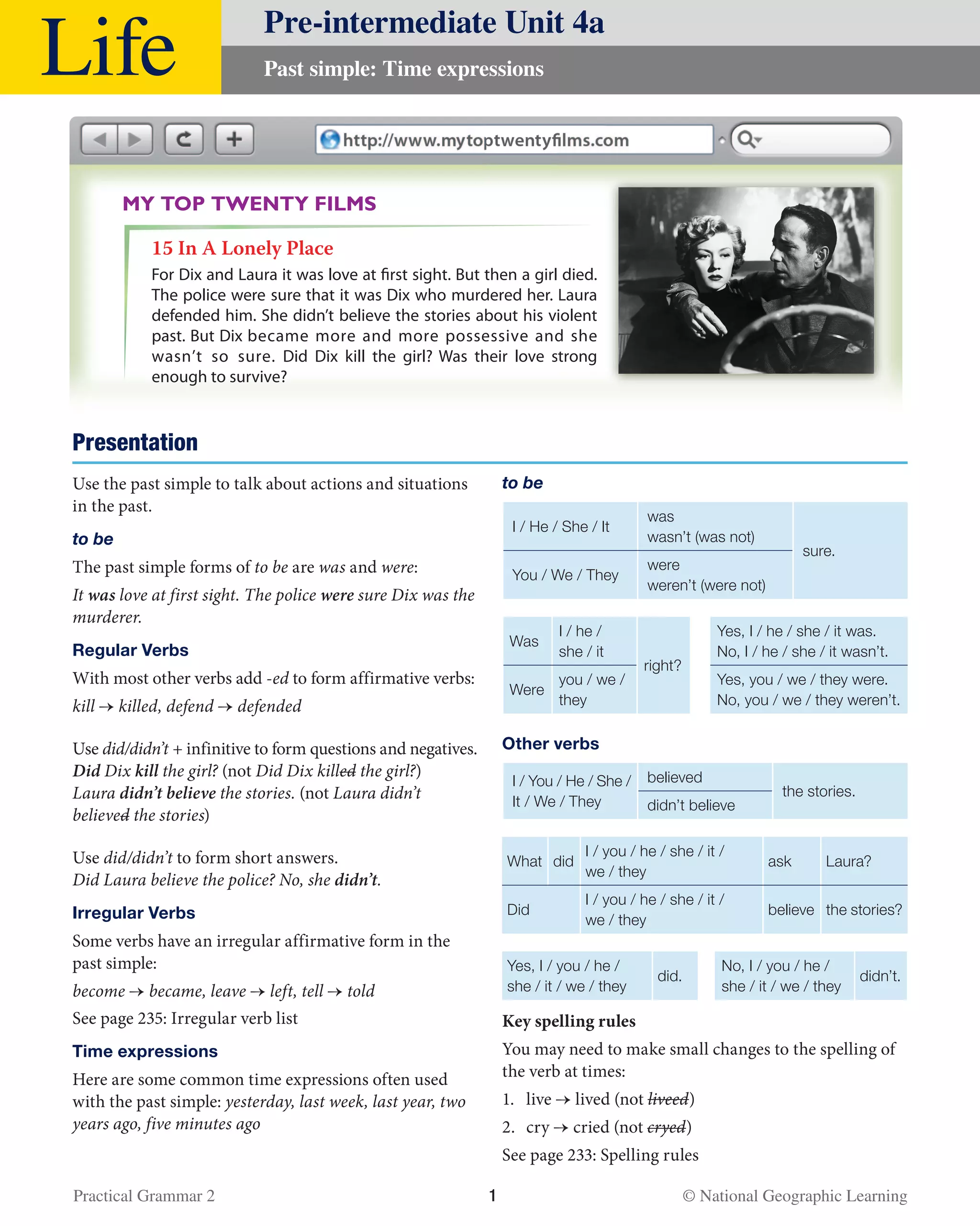 Handout Past Simple Unit 4.pdf