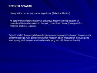 Handout Pengantar Ilmu Sejarah dalam pembelajaran .ppt