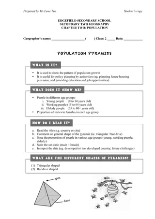 S2 GE Handout 1 - Population Pyramid (Student) | PDF