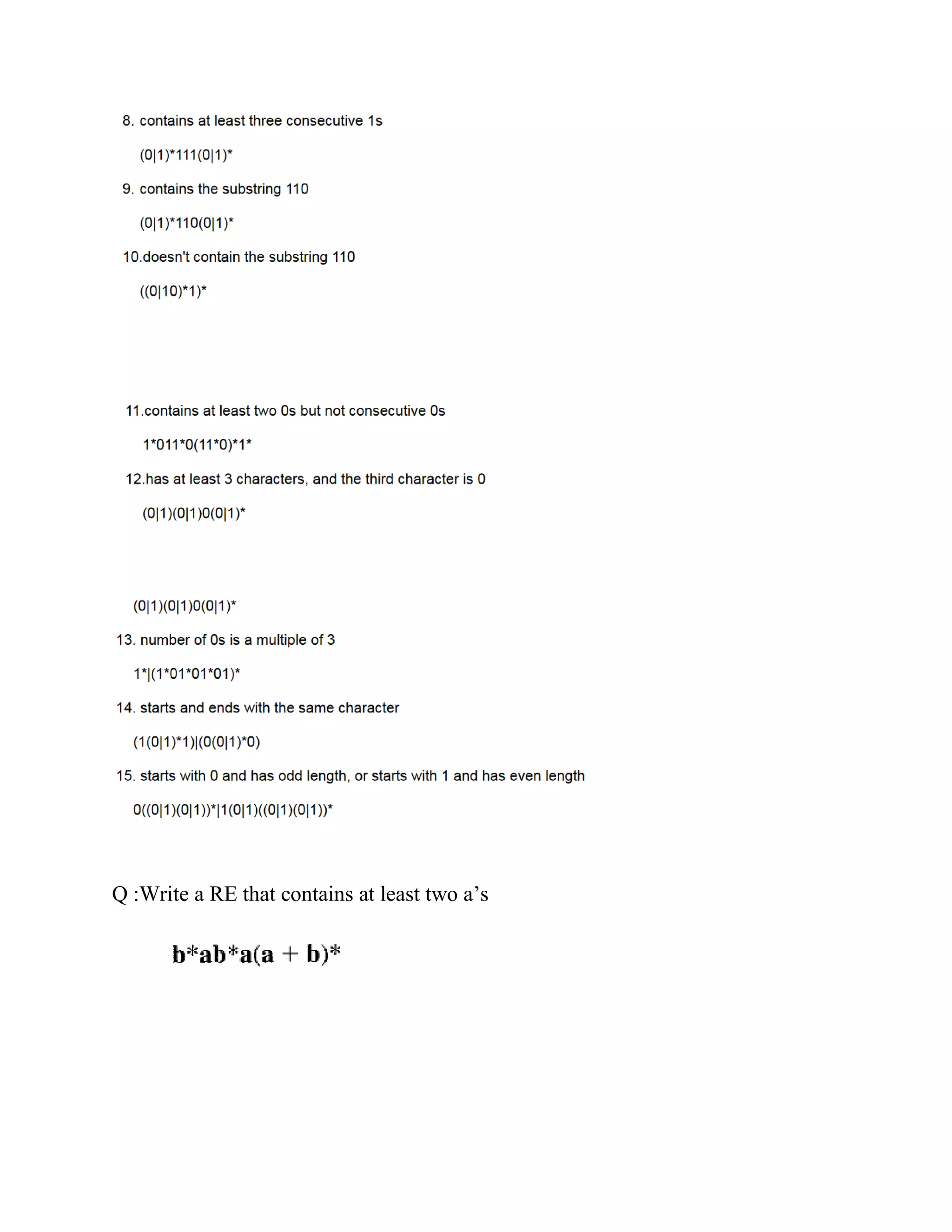 Handout Regular expression with examples and lecture | PDF