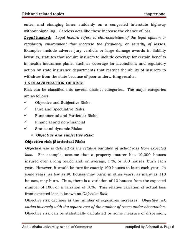 Handout_risk management and insurance I_AAU | PDF