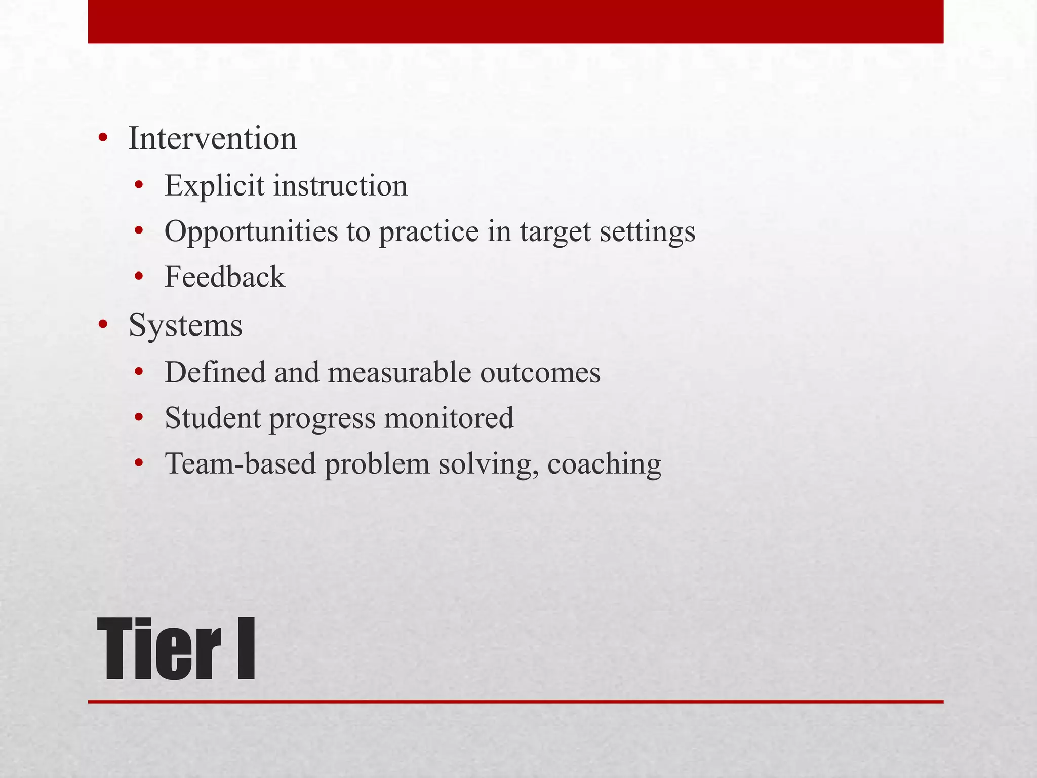 Tier II for Work Avoidance Workshop | PPT