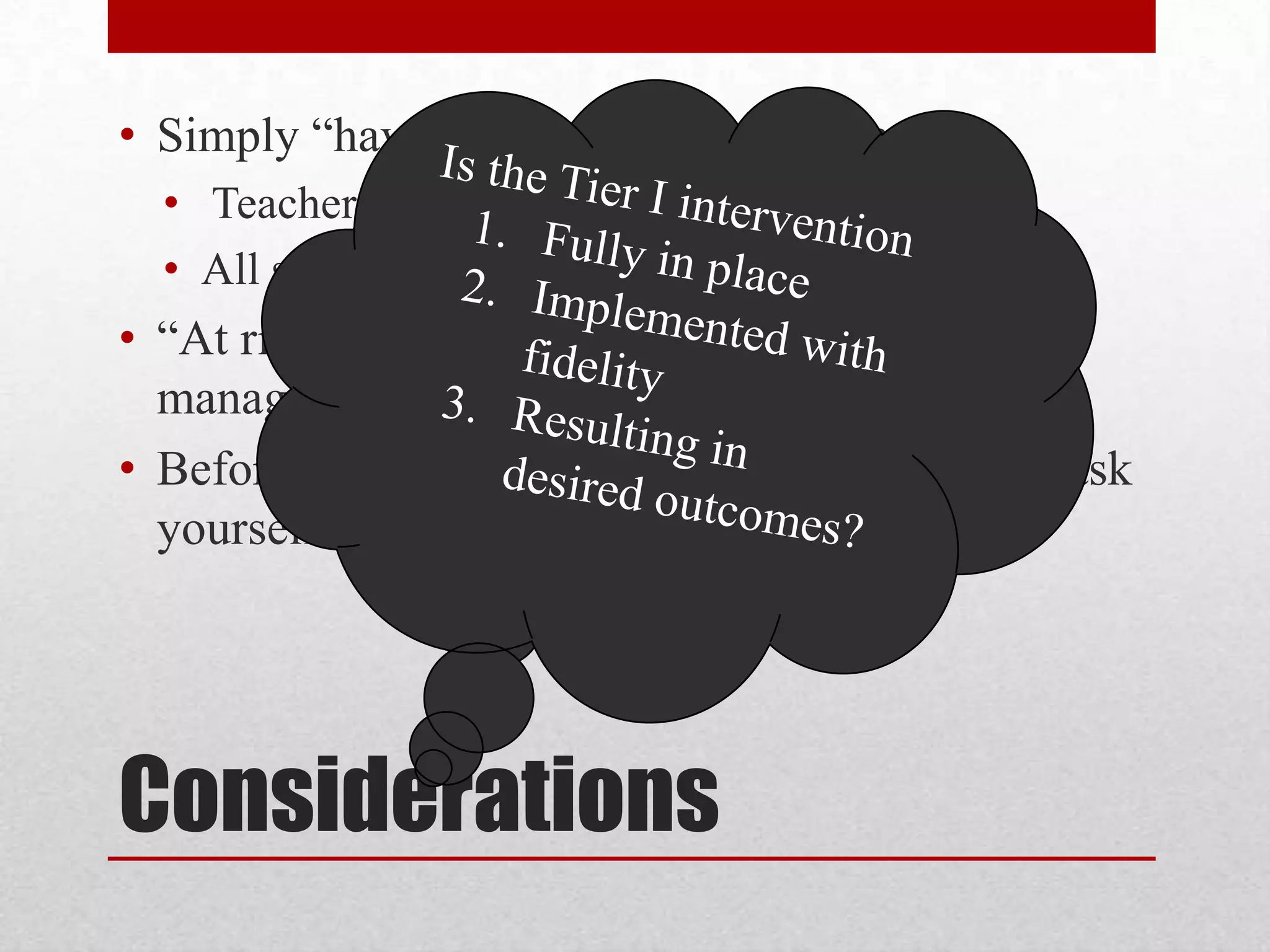 Tier II for Work Avoidance Workshop | PPT