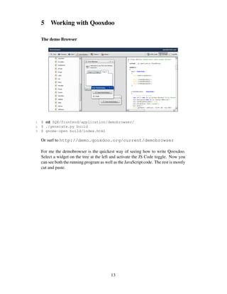 LISA Qooxdoo Tutorial Handouts | PDF