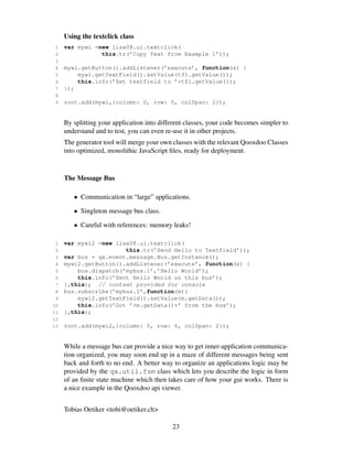 LISA Qooxdoo Tutorial Handouts | PDF