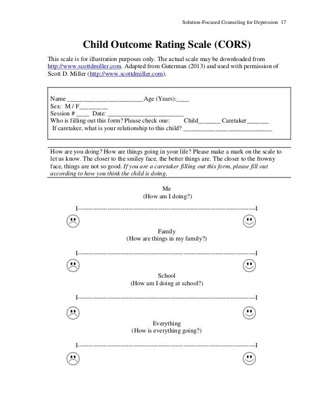 Solution-focused Counseling for Depression